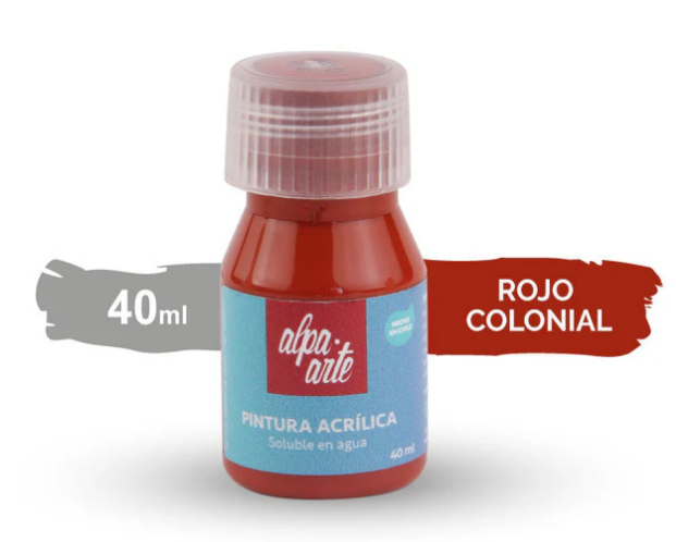Pintura Acrílica 40 ml - Rojo Colonial - Küwü Art